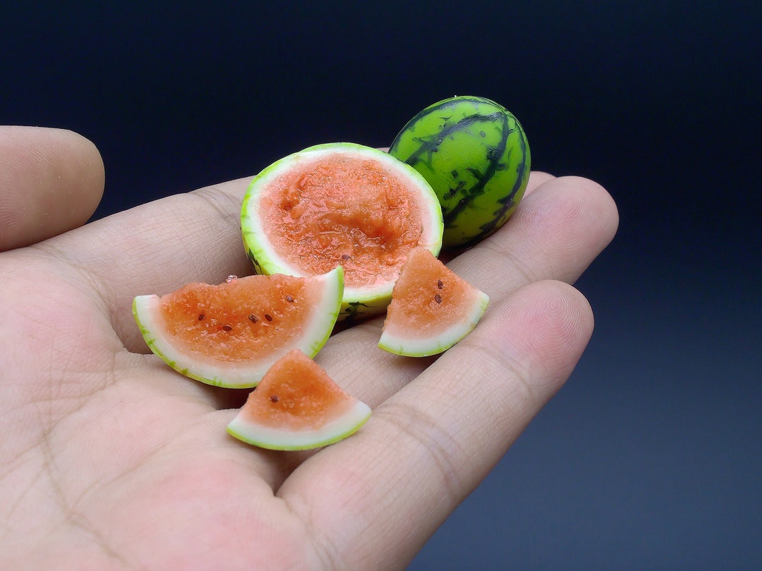 1/12 Scale Realistic Miniature Watermelon- Dollhouse Food | Fake Food ...