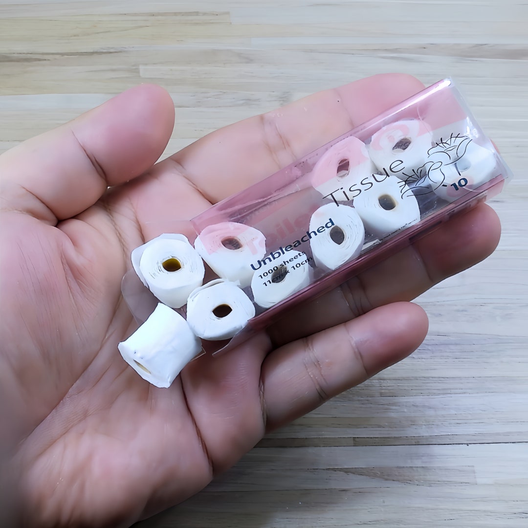 1:6 Realistic Miniature Toilet Paper Roll Model Dollhouse Tissue ...