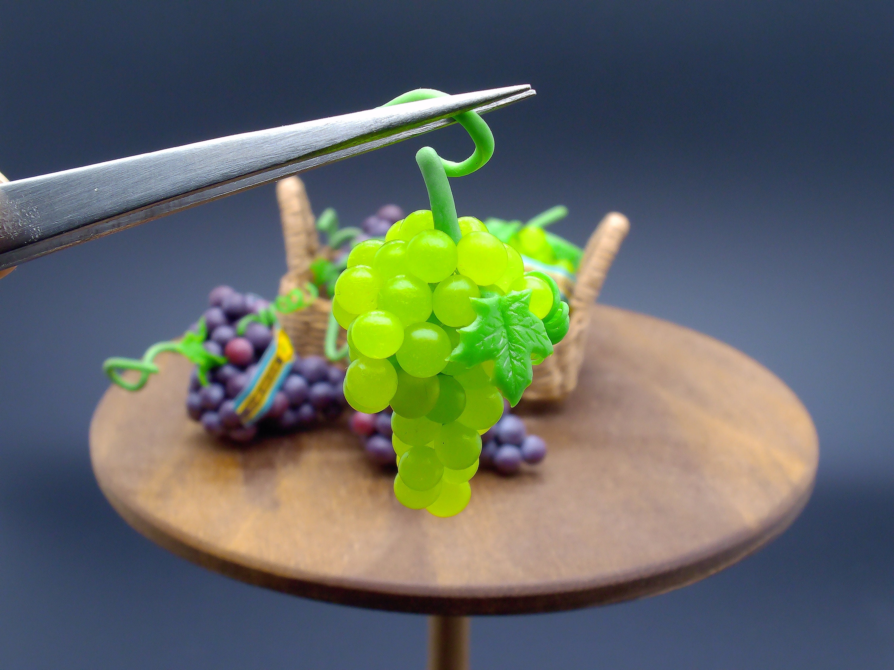 1/12 Scale Realistic Miniature Grapes - Dollhouse Food | Fake Food ...