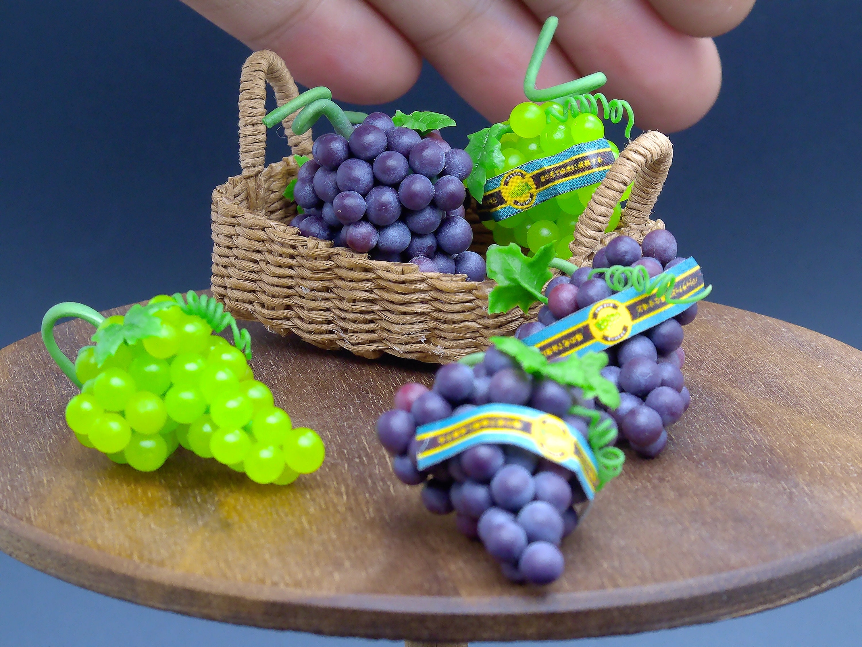 1/12 Scale Realistic Miniature Grapes - Dollhouse Food | Fake Food ...