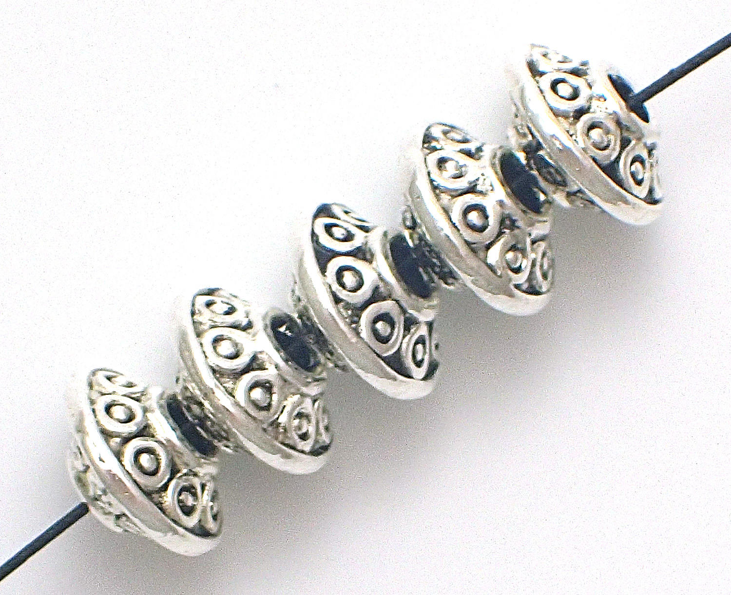 100 Piece 8mm Bali-style Silver-alloy Metal Jewelry Findings for DIY ...