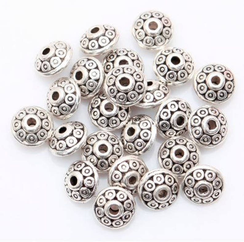 200 Piece 6mm Bali-style Silver Alloy Jewelry Findings for DIY Jewelry ...