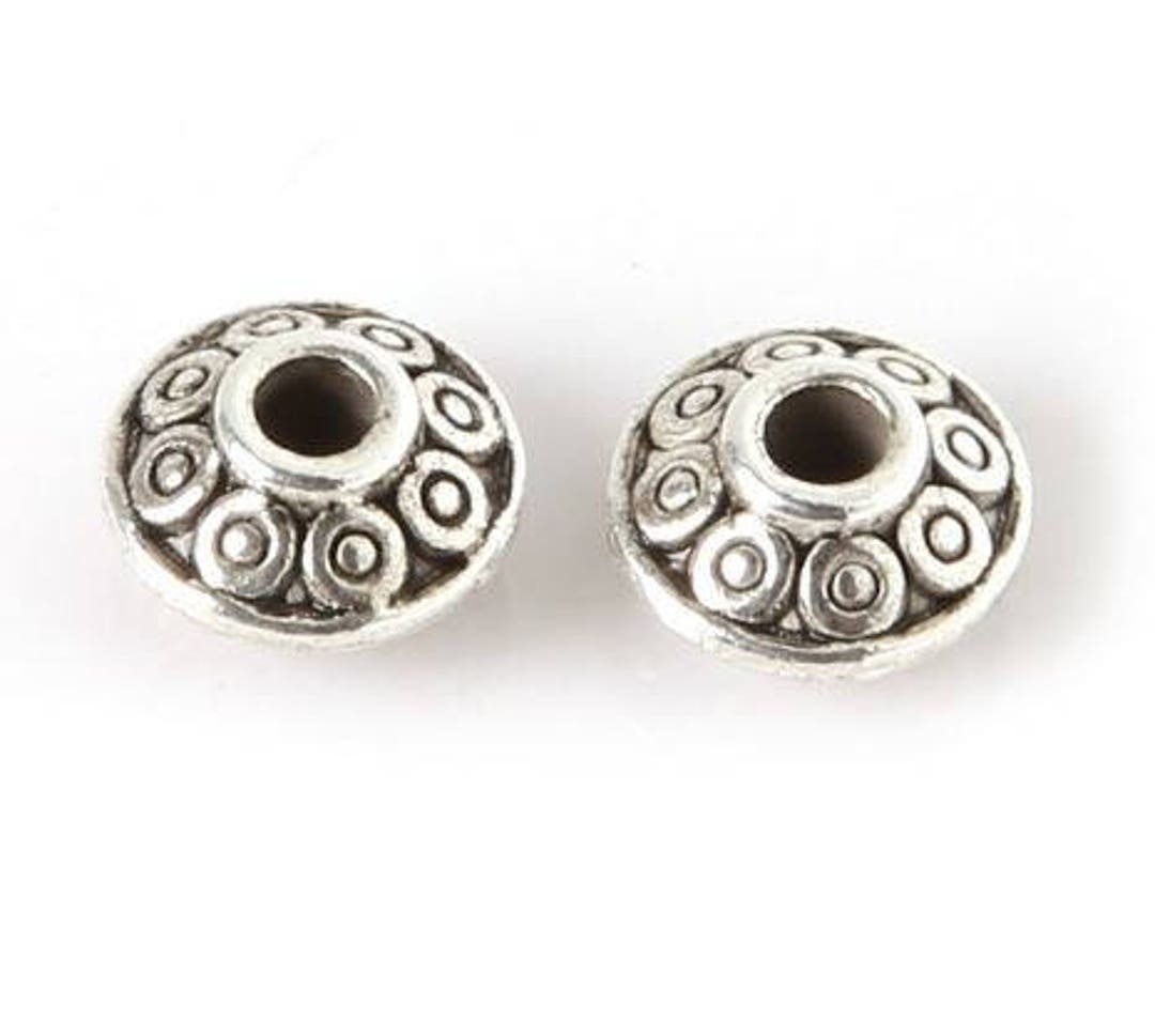 100 Piece 8mm Bali-style Silver-alloy Metal Jewelry Findings for DIY ...