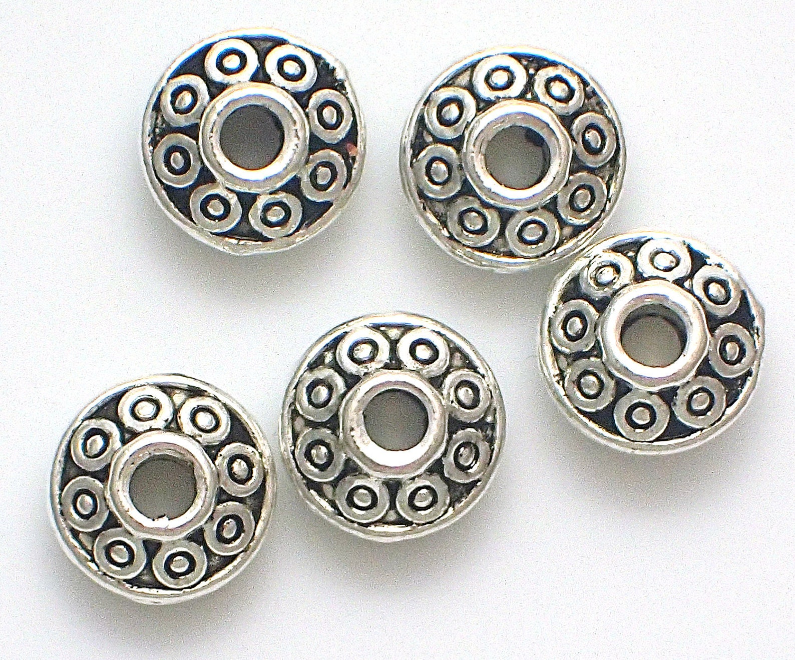 100 Piece 8mm Bali-style Silver-alloy Metal Jewelry Findings for DIY ...