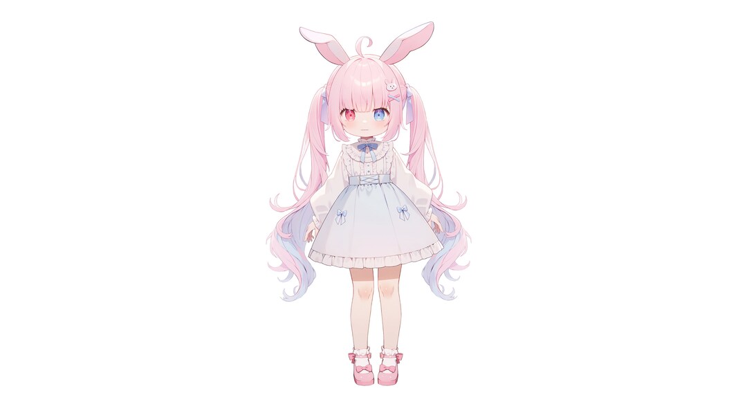 Live2d Model: Little Pink Rabbit Vtuber Model FULLY RIGGED Ready to Use ...
