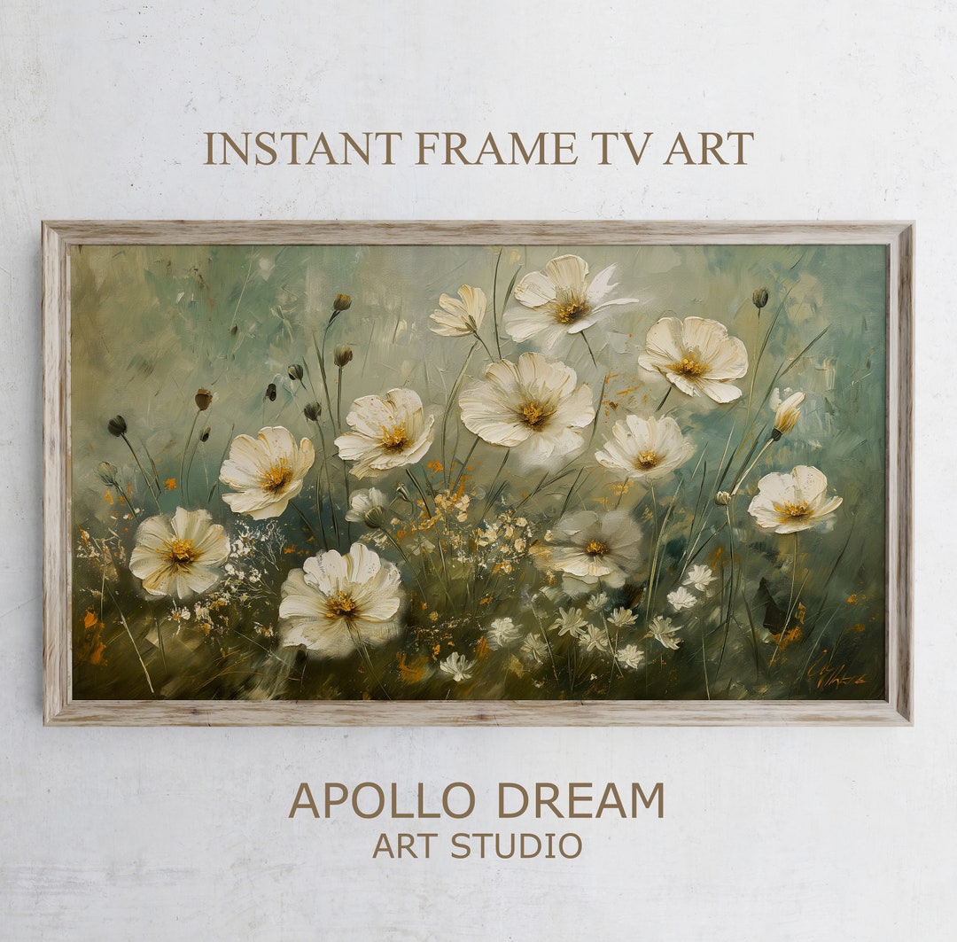 Spring Flowers Frame TV Art Samsung Summer Wildflower Field Country Art ...
