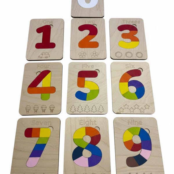 Numbers 0 9 Puzzle - Etsy