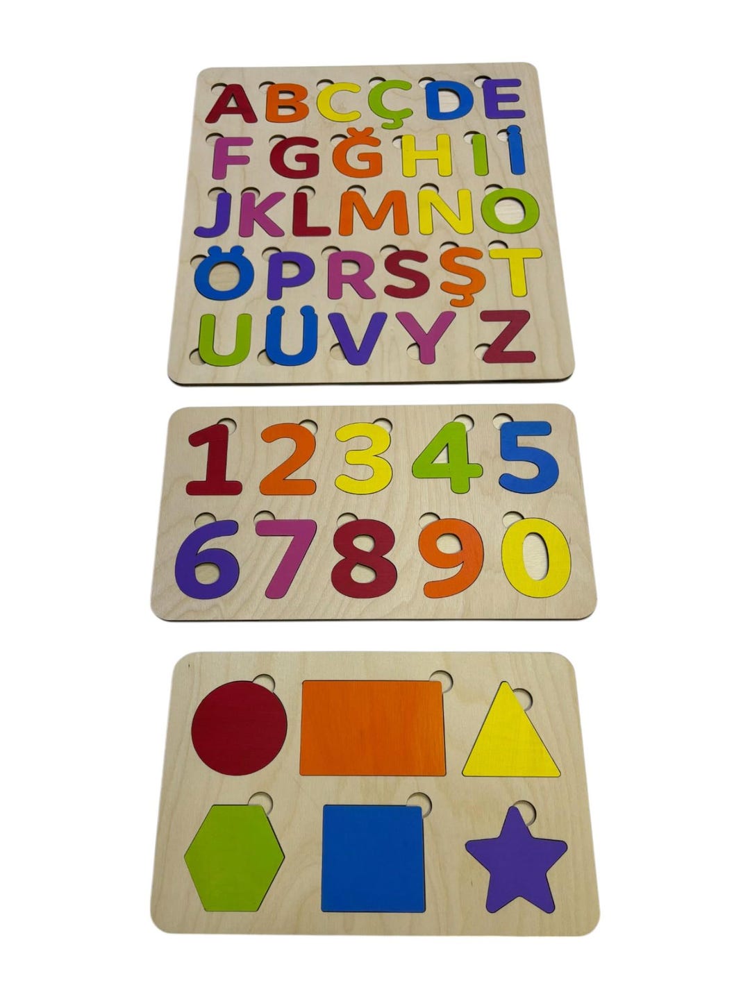 Montessori Wooden Alphabet Matching Puzzle: Uppercase & Lowercase ...