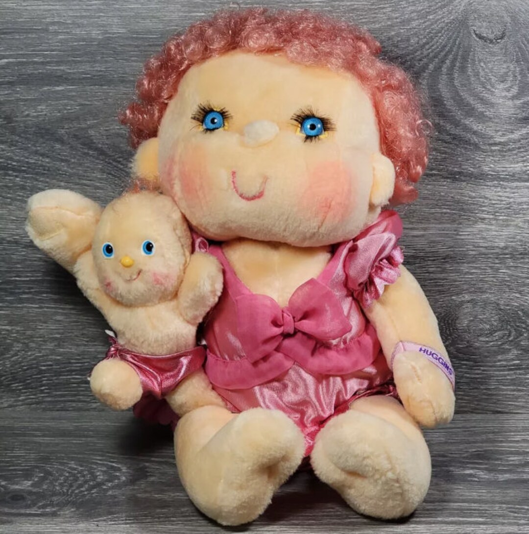 1985 Kenner Hugga Bunch Huggins & Hug-a-bye Hugglet Baby Dolls Pink ...