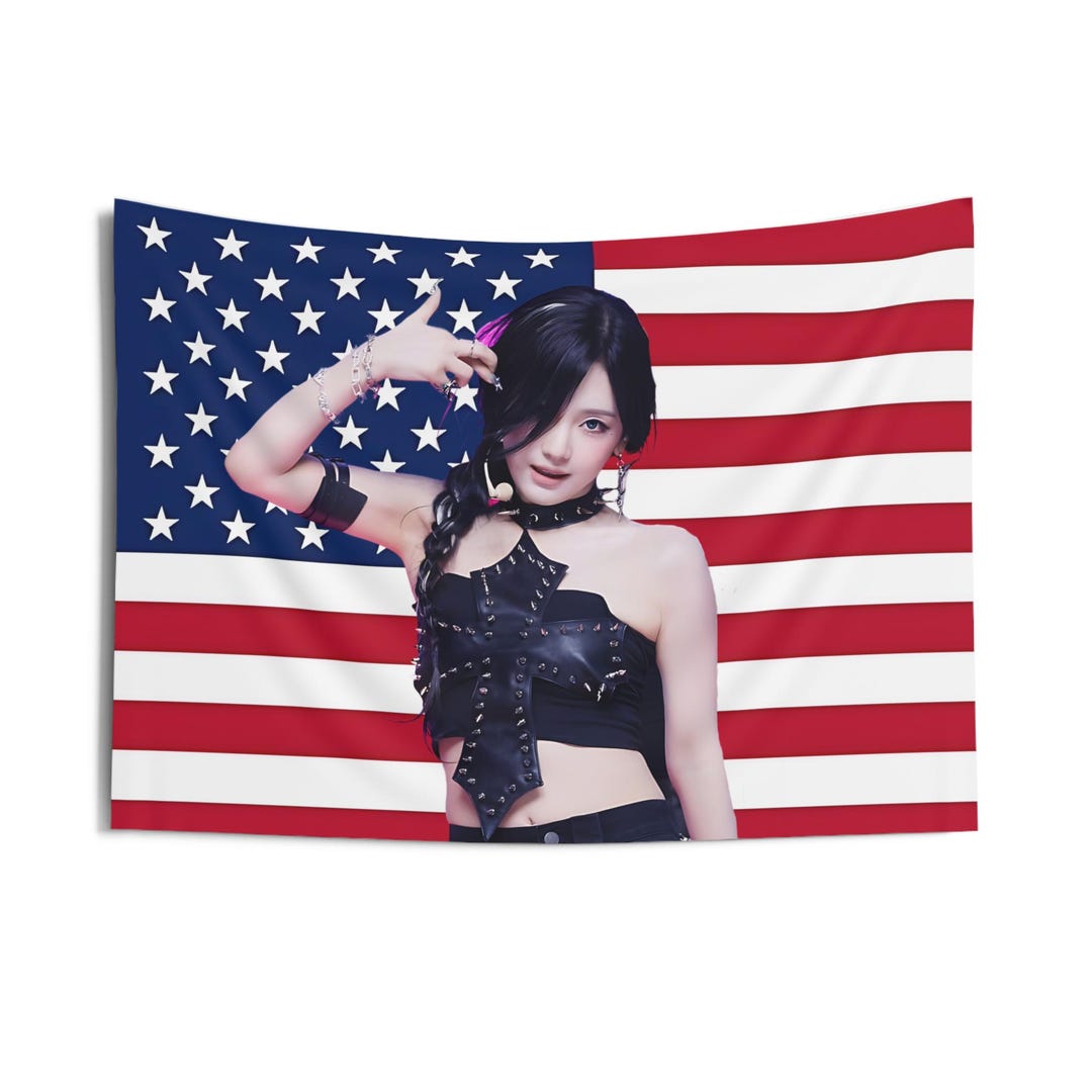 AESPA Ningning America Flag, Aespa Ningning Armageddon Kpop Flag, Aespa ...