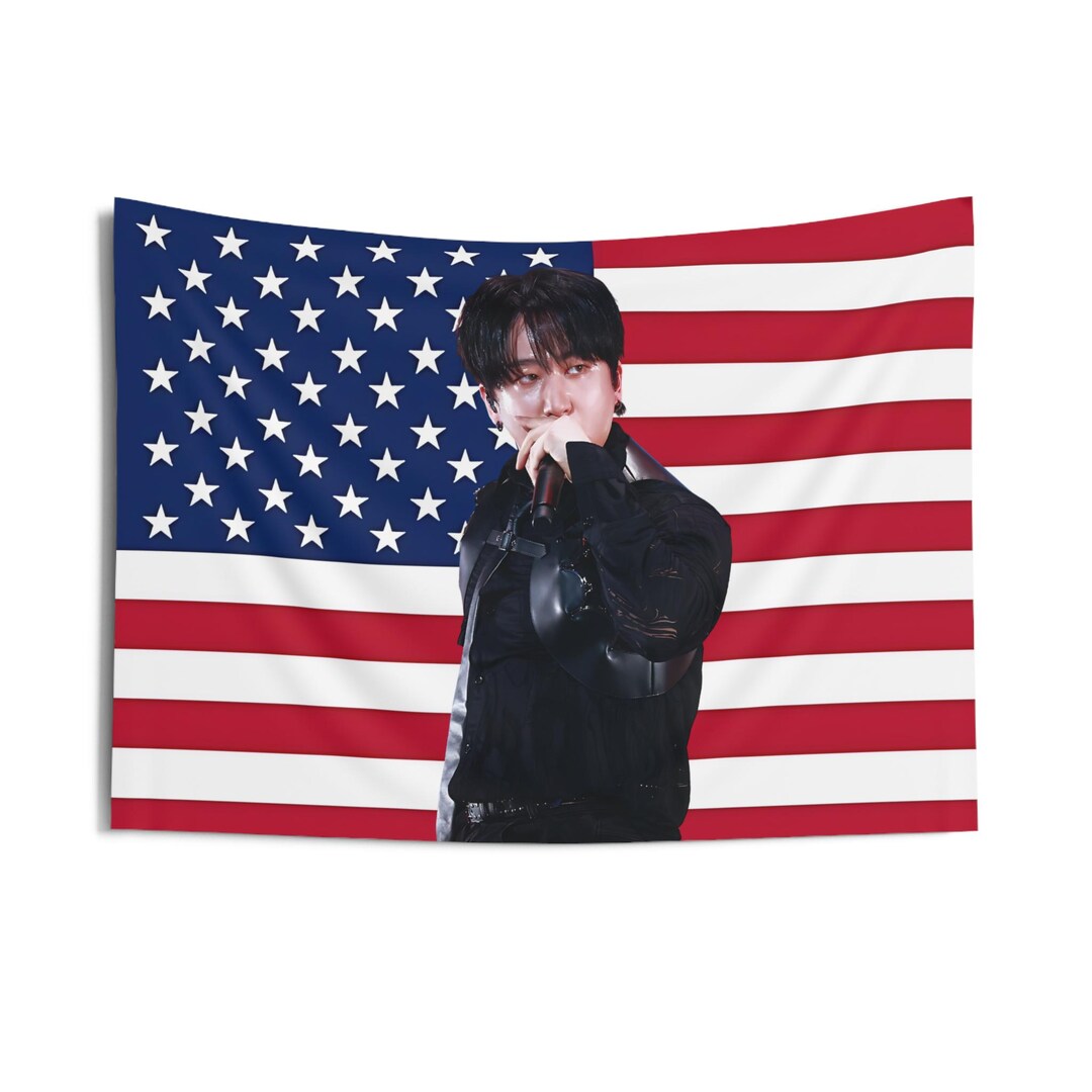 Stray Kids Changbin Flag Banner, SKZ Changbin Kpop American Flag ...