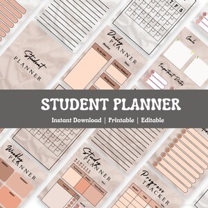 Student Planner Editable in Canva Printable A5 Size - Etsy