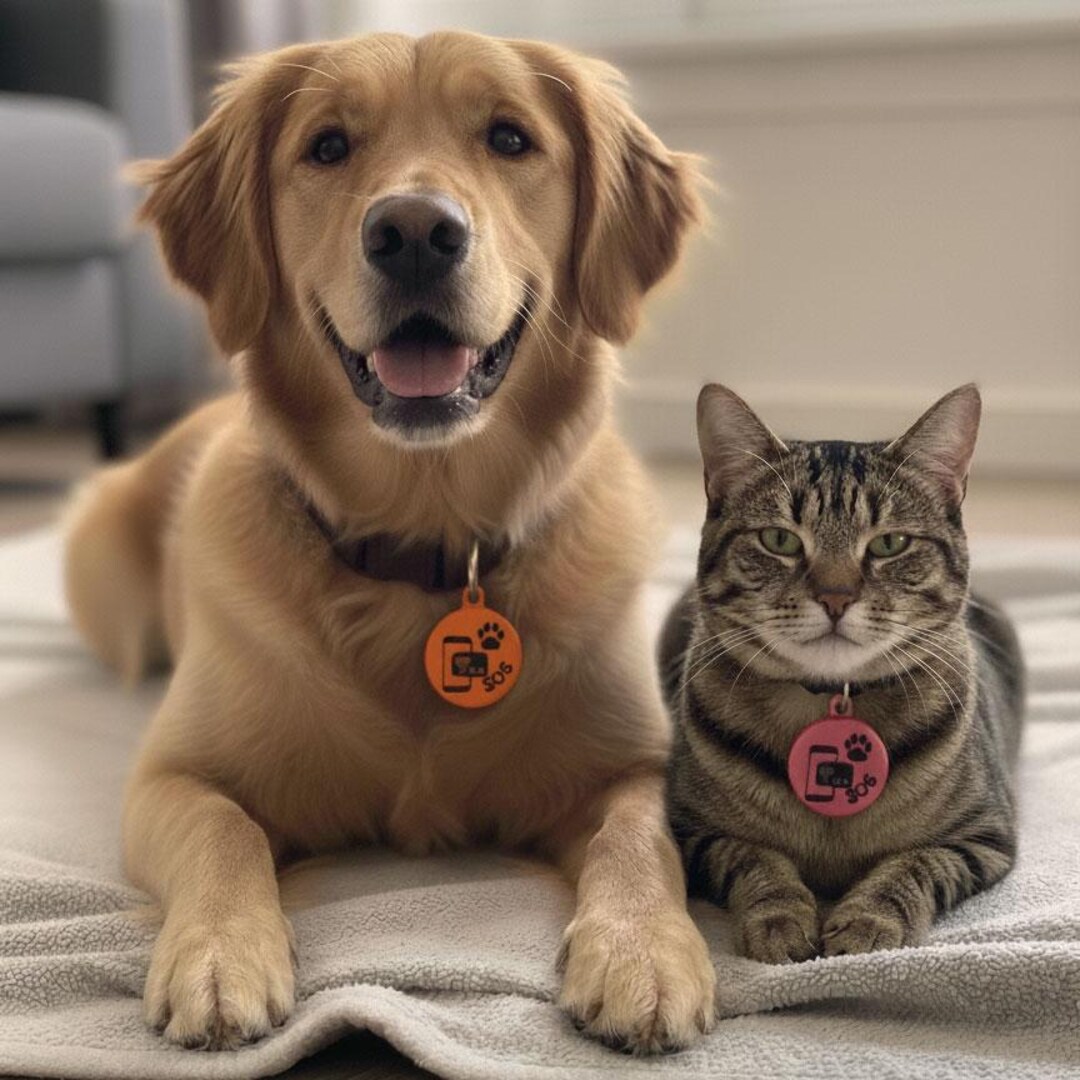 Emergency ID Tag for Dogs & Cats With NFC Chip | Customizable 3D ...