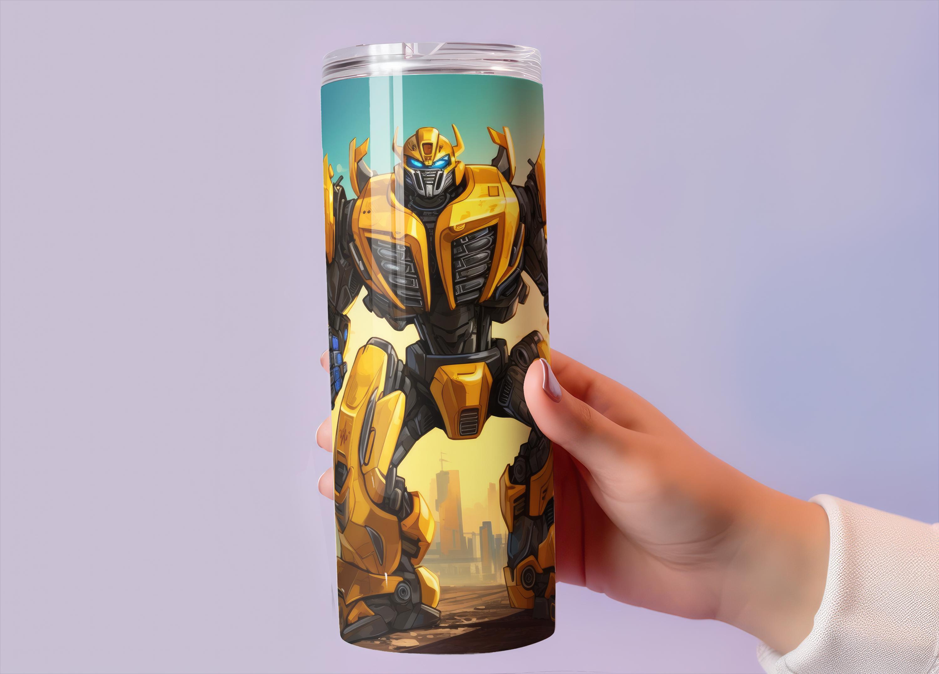 Bumblebee Tumbler Wrap PNG, Transformers,straight Skinny Tumbler Wrap ...