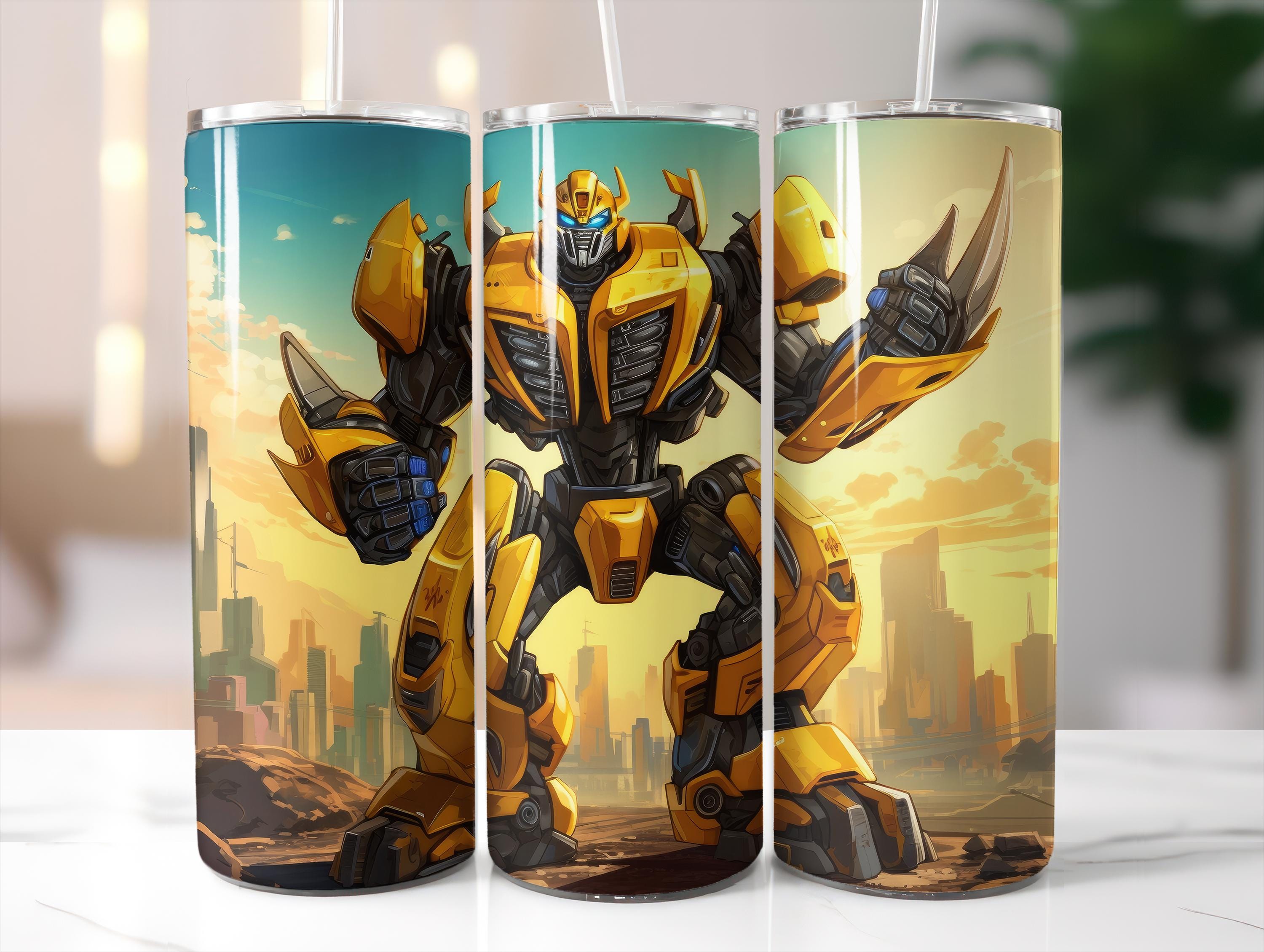 Bumblebee Tumbler Wrap PNG, Transformers,straight Skinny Tumbler Wrap ...