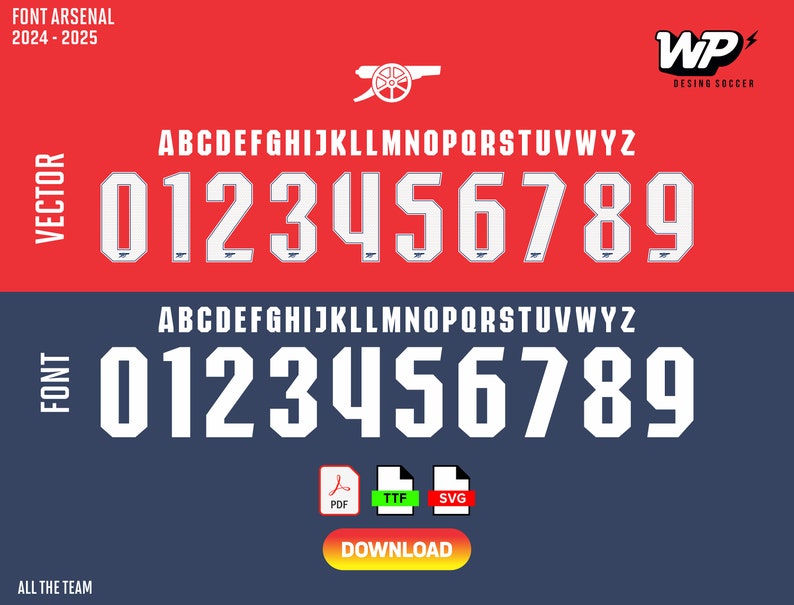 Font Arsenal 2024 2025 - Etsy