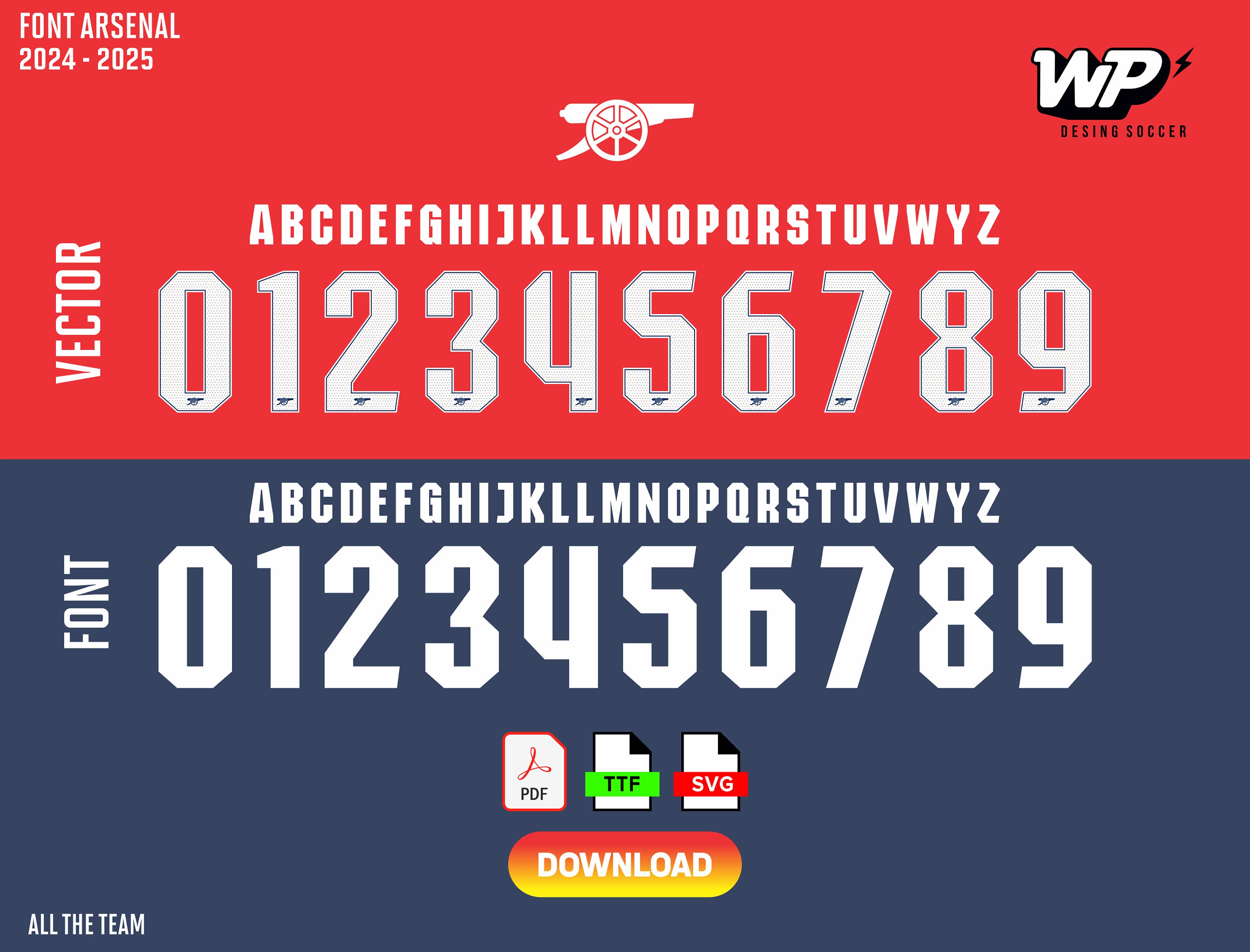 Font Arsenal 2024 2025 - Etsy