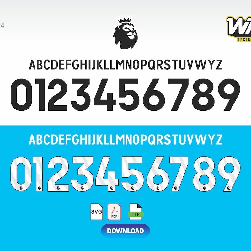 Premier League Font - Etsy