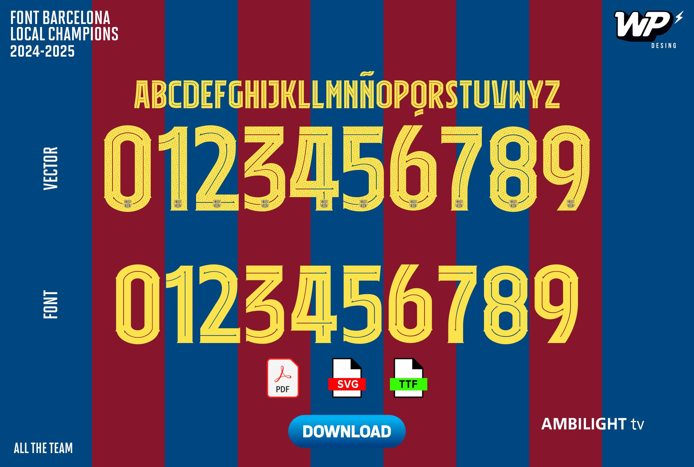 Font Barcelona FC 2024-2025 CHAMPIONS LOCAL - Etsy
