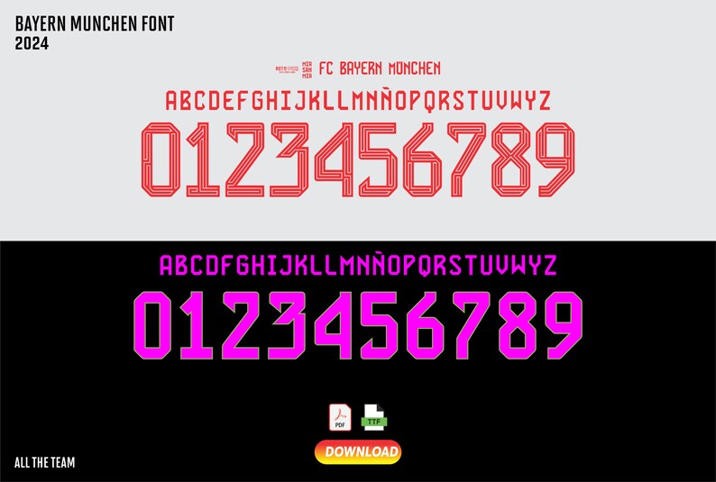 Font Bayern Munich 2024 Ttf and PDF - Etsy