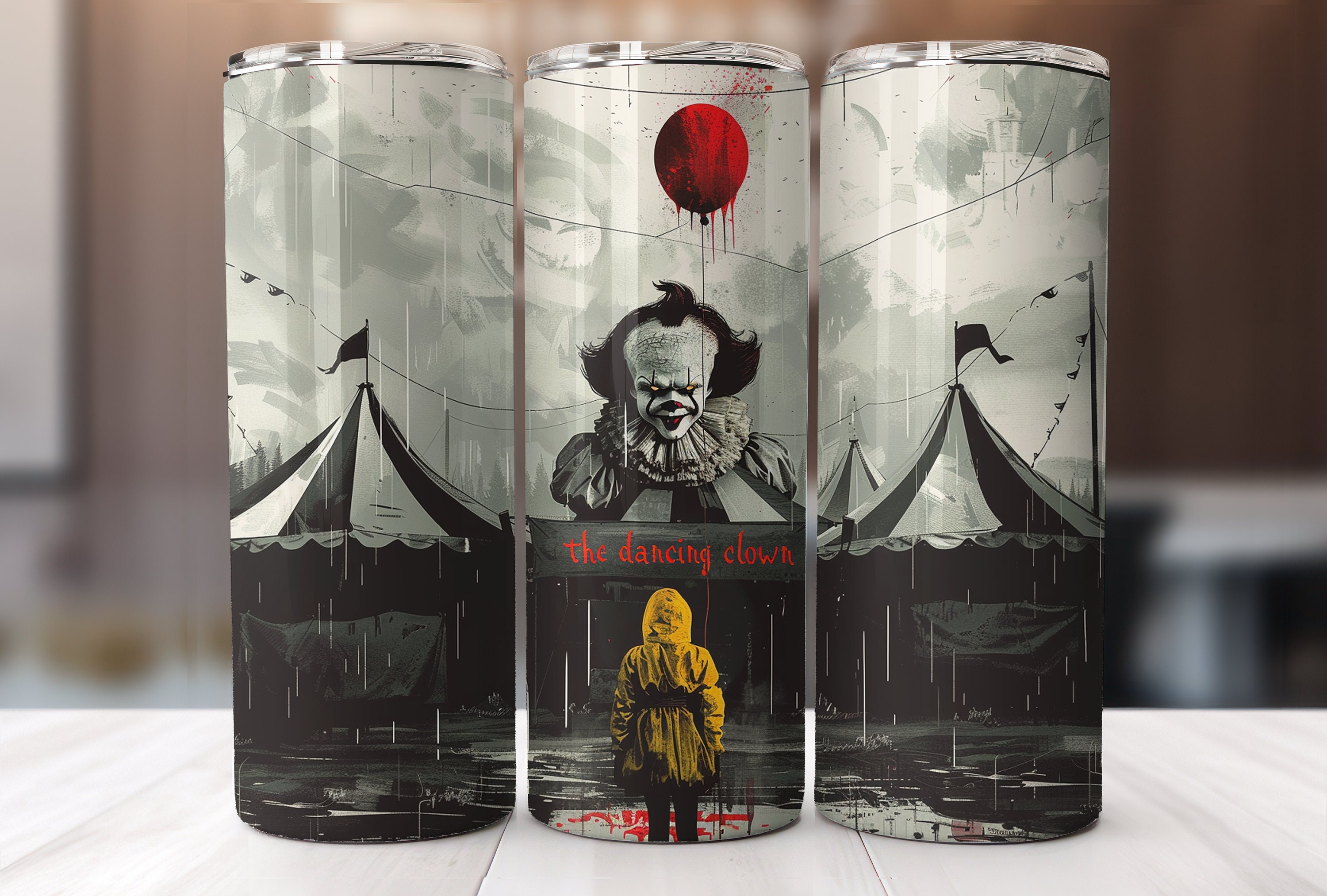 Pennywise Tumbler Wrap, 20oz Skinny Tumbler Wrap PNG, Pennywise Tumbler ...