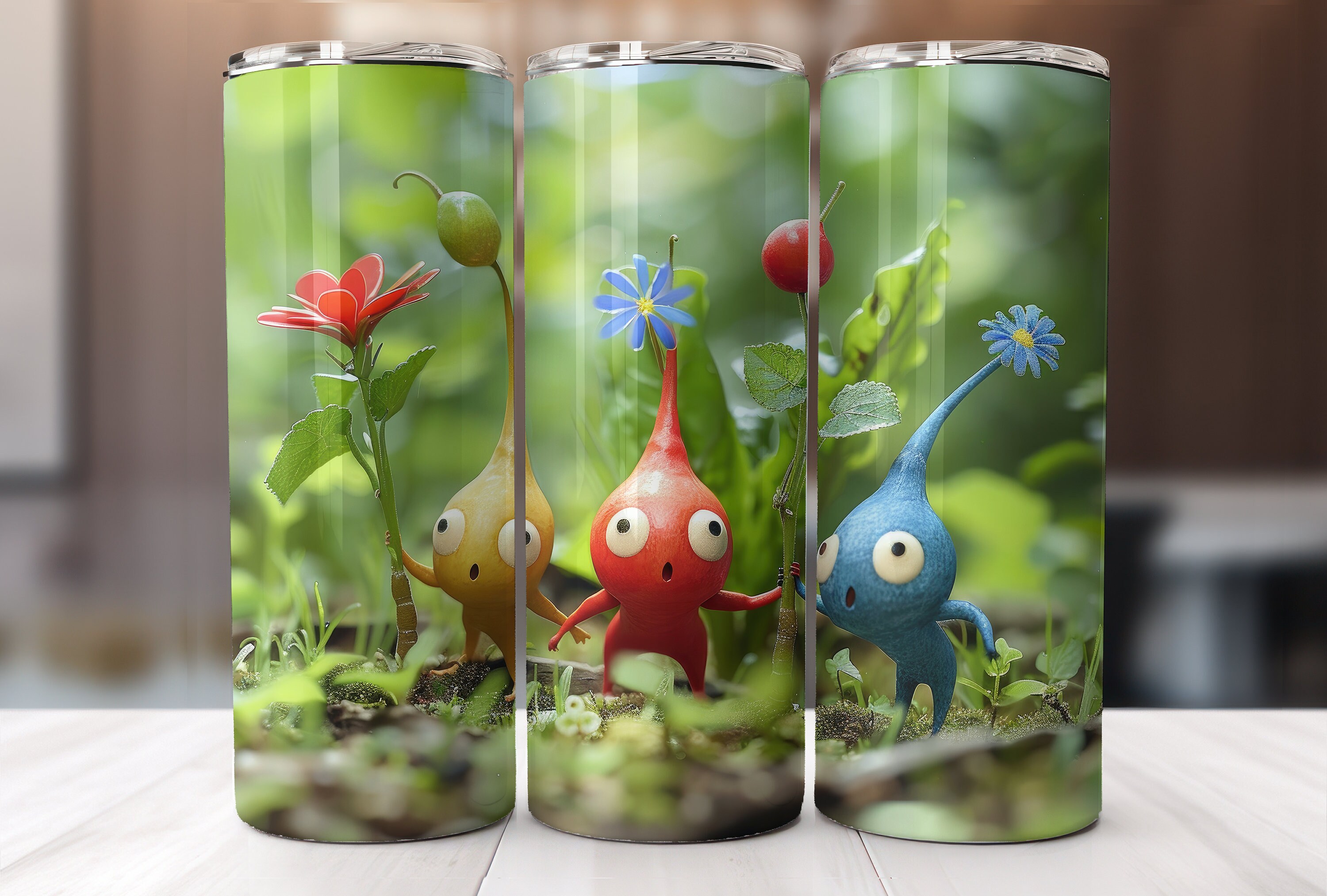 Pikmin Tumbler Wrap, 20oz Pikmin Wrap PNG, Tumbler Sublimation Design ...