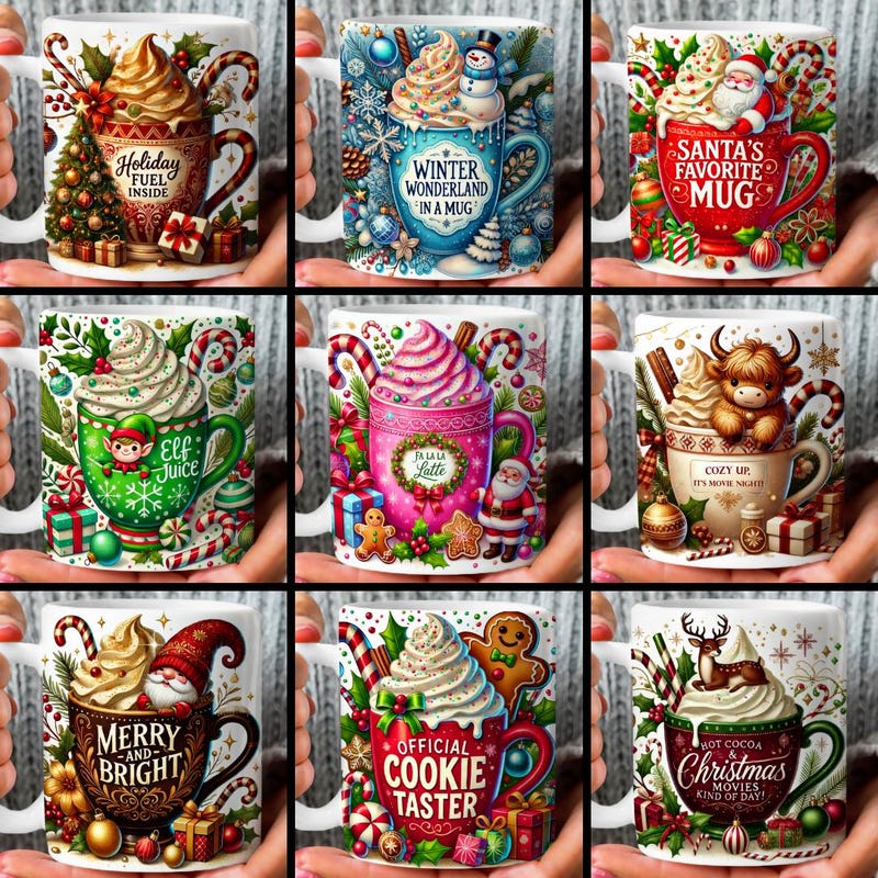 Christmas Cup Designs - Etsy