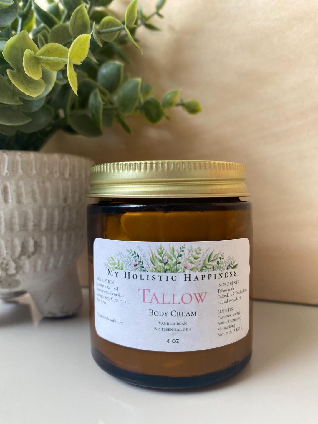 Grassfed Tallow Body Cream Whipped Tallow Balm Grassfed Beef Tallow ...