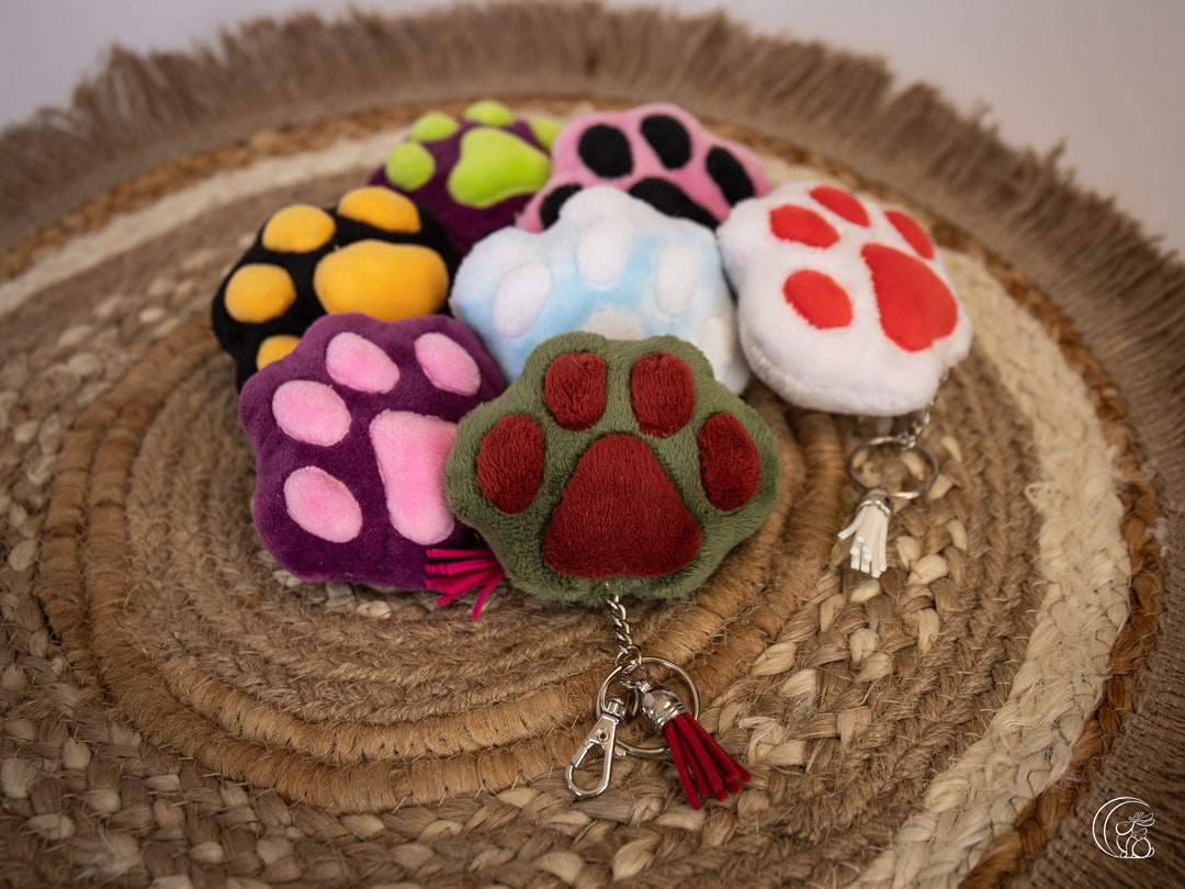 Custom Paw Keychain Paw Keychain Cute Soft Plush Keychain Accessory ...