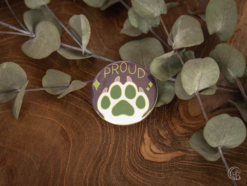 Proud Paw Button Furry Accessories LGBTQ Flag Set Pride Button Pack ...