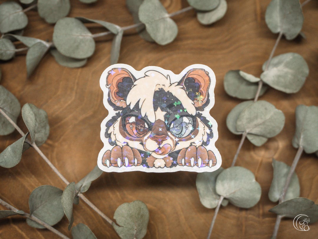 Mercury Stickers Furry Stickers Fursona Holo Glitter Big Cat Lion ...