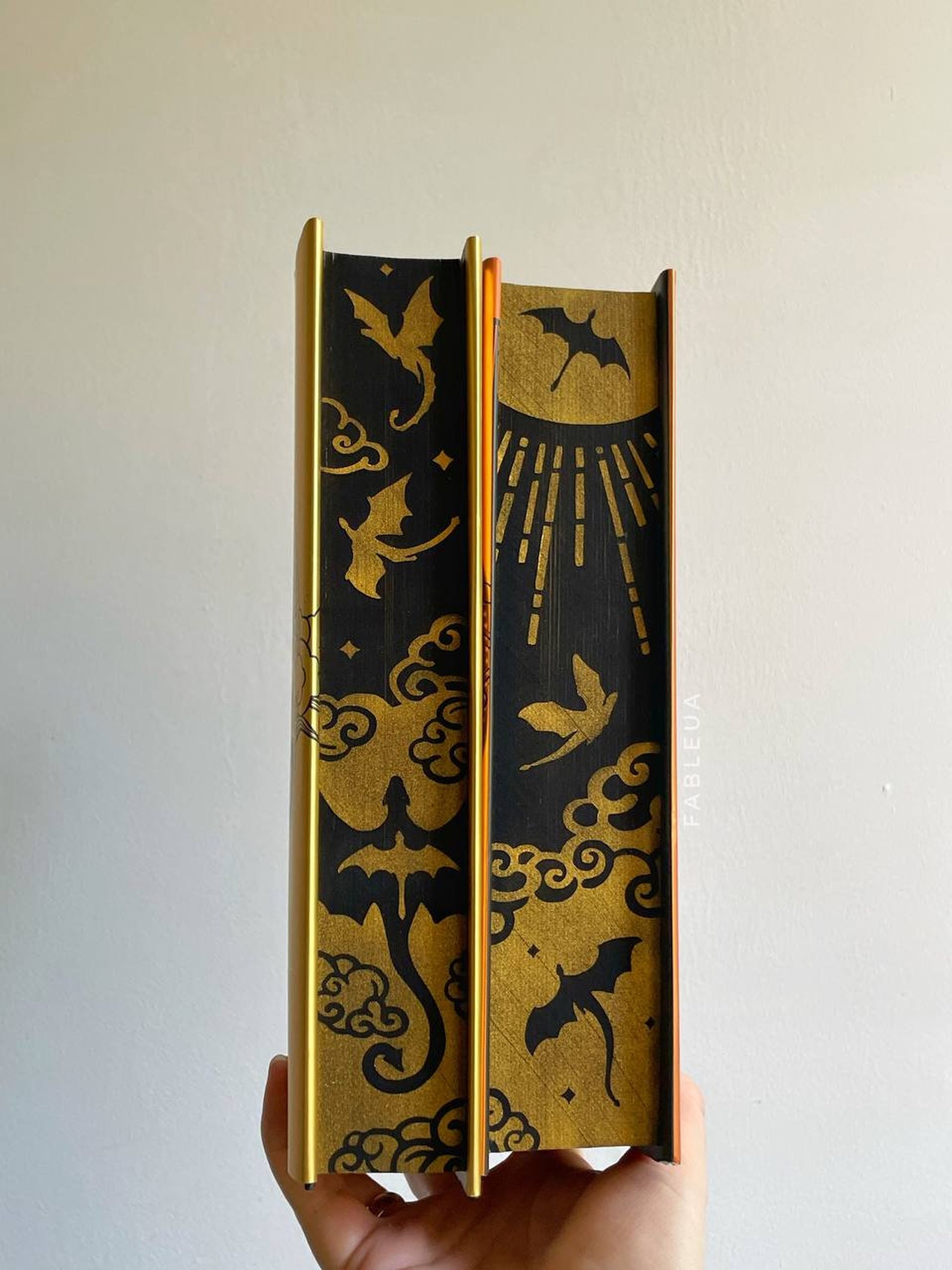 Sprayed Edges, Stenciled Books, Sprayed Books, Fourth Wing and Iron ...