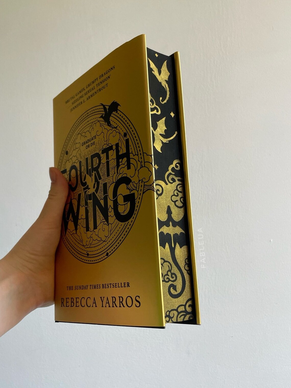 Fourth Wing Rebecca Yarros, Sprayed Edges, Stenciled Books, Sprayed ...