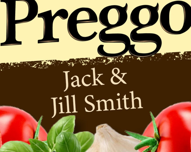 Preggo Pregnancy Announcement Label - Customized - Digital Download - Etsy