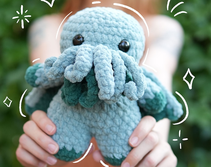 CTHULHU Amigurumi Cryptid Crochet Plushie Eldritch Horror Monster ...