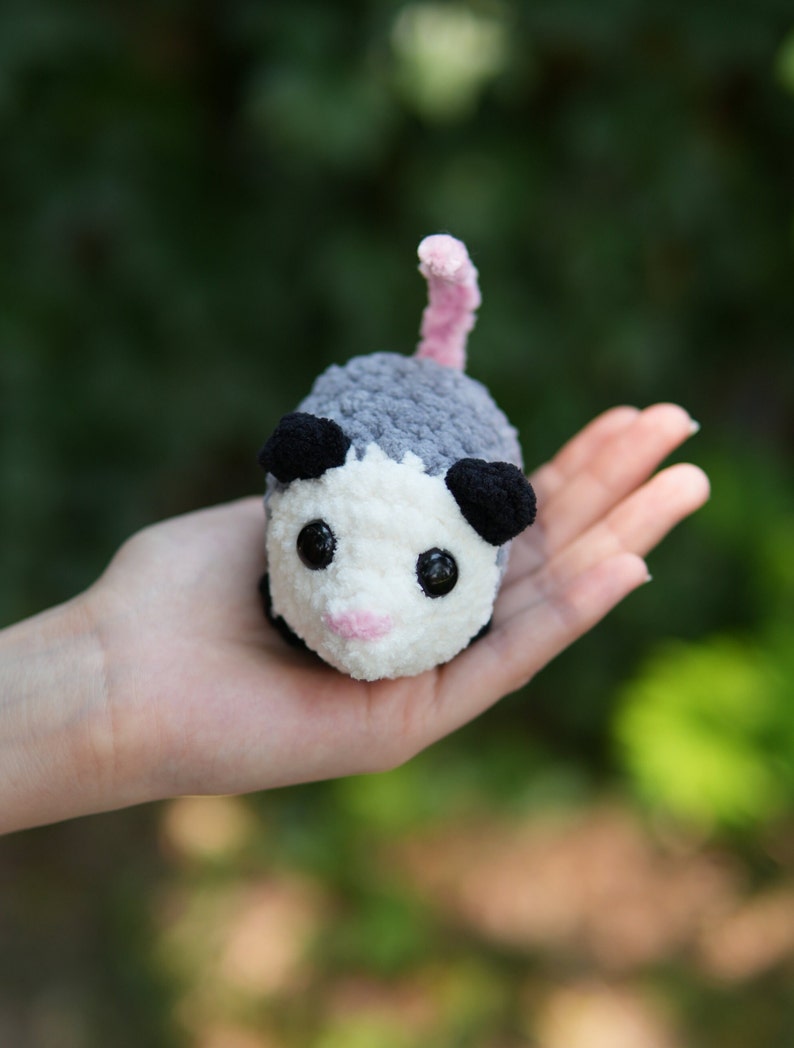 Opossum Amigurumi Tiny Possum Stuffed Animal Crochet Possum Plushie - Etsy
