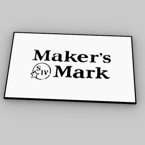 3-layered Makers Mark Sign, Logo, Bourbon, Whiskey Layered Design ...