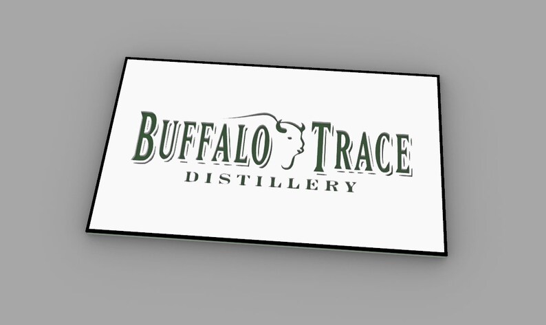 3-layered Buffalo Trace Sign, Logo, Bourbon, Whiskey, Stacked Design ...