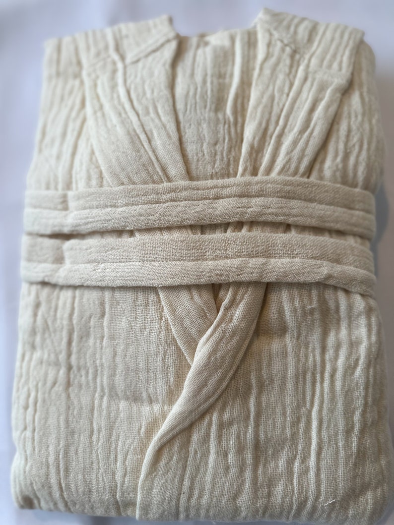 Bathrobe for Women, Organic Cotton Robe, Hoodie Bath Robe, Muslin Soft ...