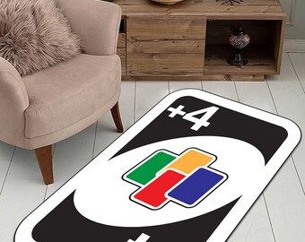 Uno 4 Card Custom Rug - Etsy