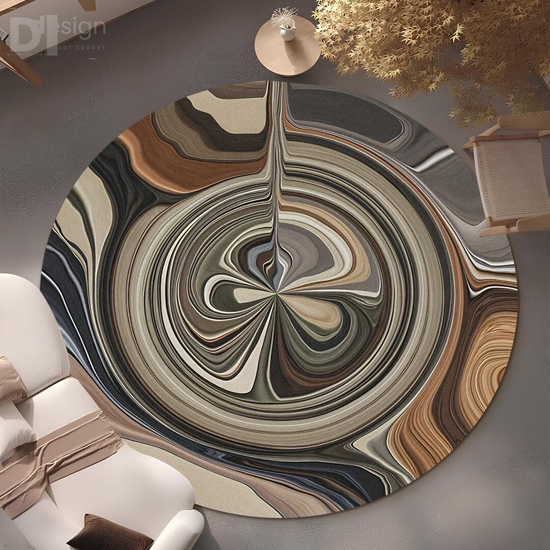 Melting Rug, Round Rug, Modern Rug, Rugs for Living Room, Home Decor ...