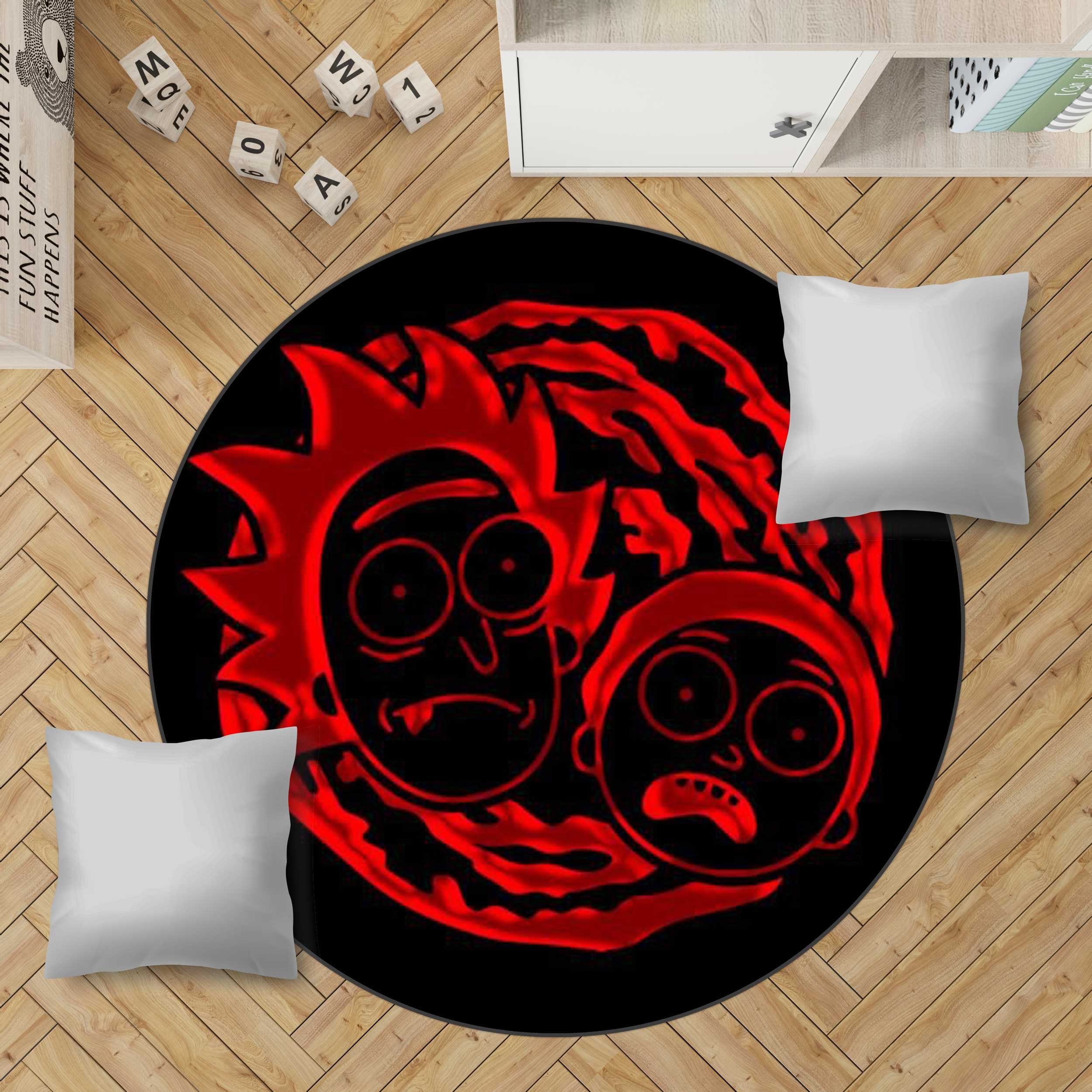 Rick and Morty Rug, Rick and Morty Artwork, Custom Rug,custom Rick N ...