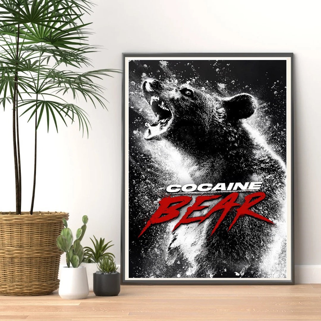 Cocaine Bear (2023) Movie Poster Print, Canvas Wall Art, Room Decor ...