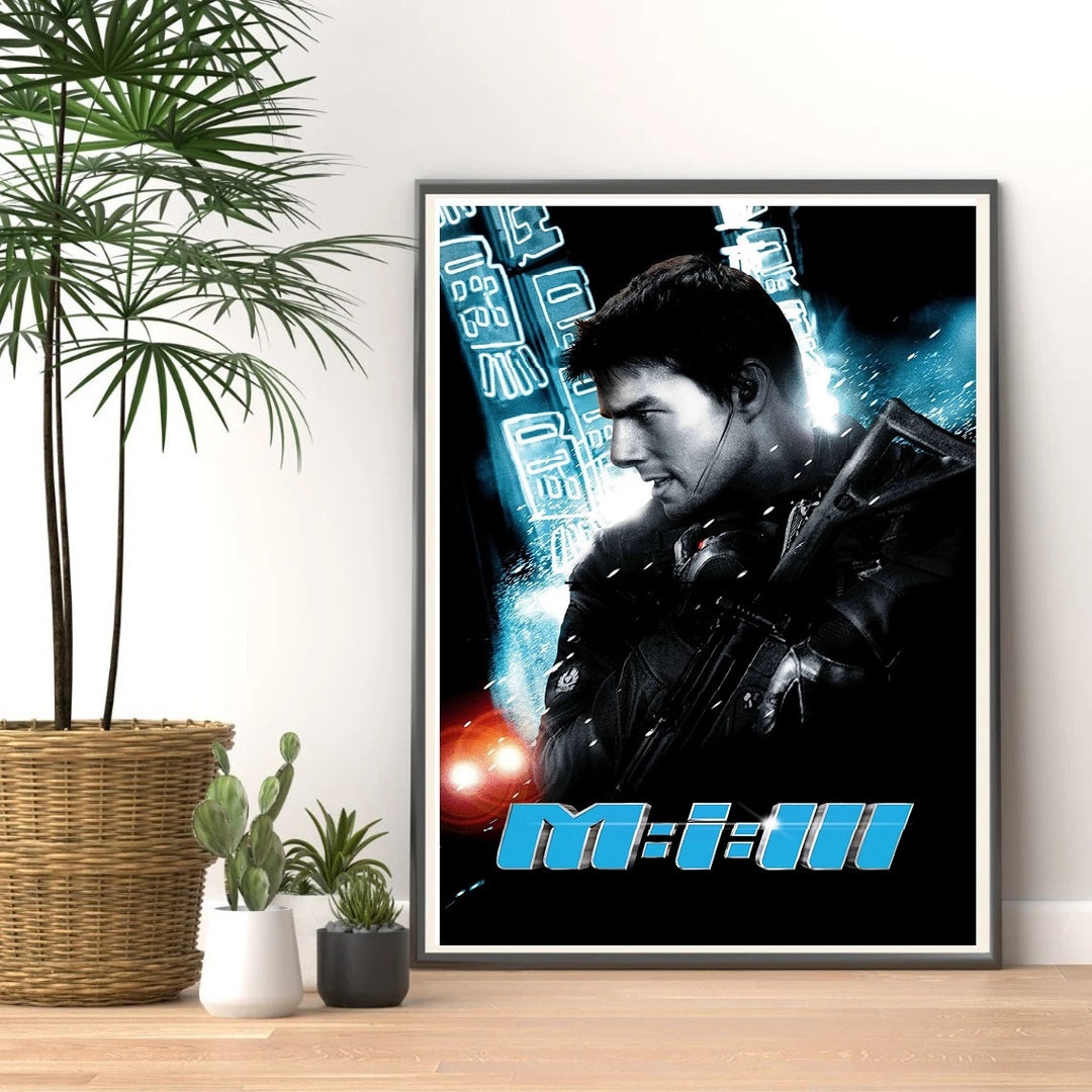 Mission Impossible III (2006) Movie Poster Print Canvas Wall Art Room ...