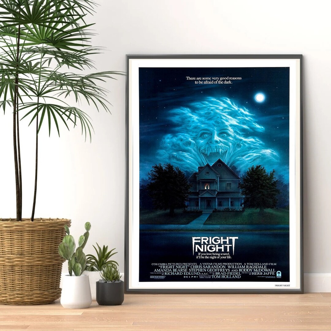 Fright Night (1985) Movie Poster Print, Canvas Wall Art, Room Decor ...