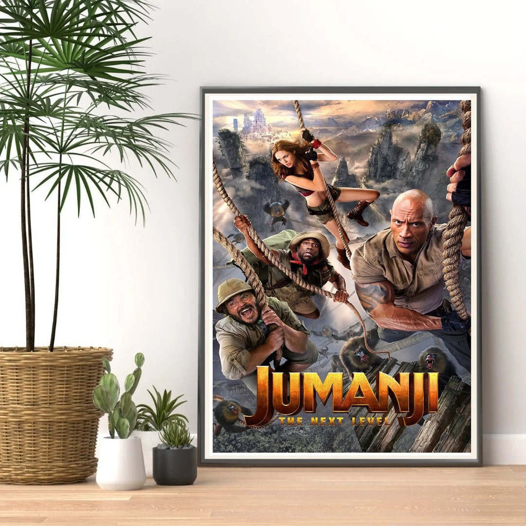 Jumanji the Next Level (2019) Movie Poster Print Canvas Wall Art Room ...