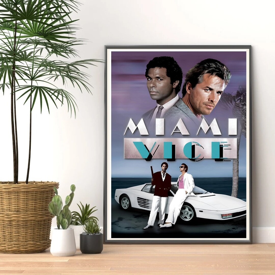 Miami Vice 1984 Movie Poster Print Canvas Wall Art Room Decor Movie Art ...
