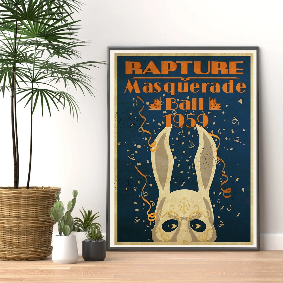Bioshock Rapture Masquerade Ball Poster Print, Canvas Wall Art, Room ...