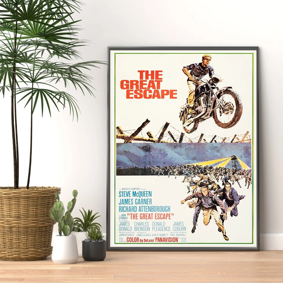 The Great Escape 1963 Movie Poster Print Canvas Wall Art Room Decor ...