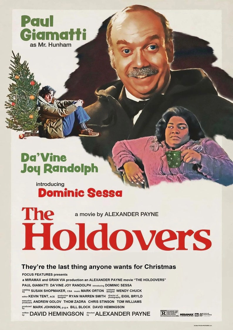 The Holdovers (2023) Movie Poster Print, Canvas Wall Art, Room Decor ...